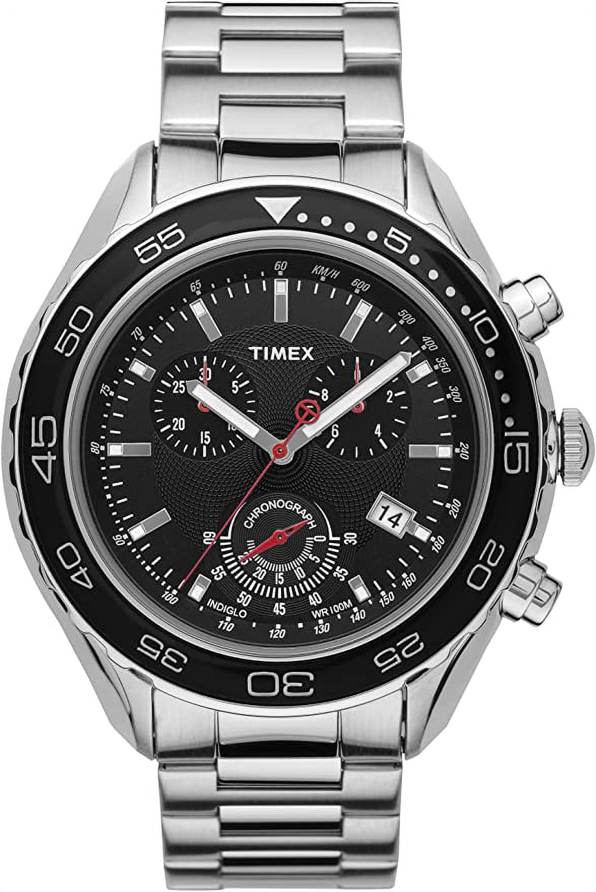 Timex T2N588 Men's Chronograph Black Dial Watch - Walmart.com