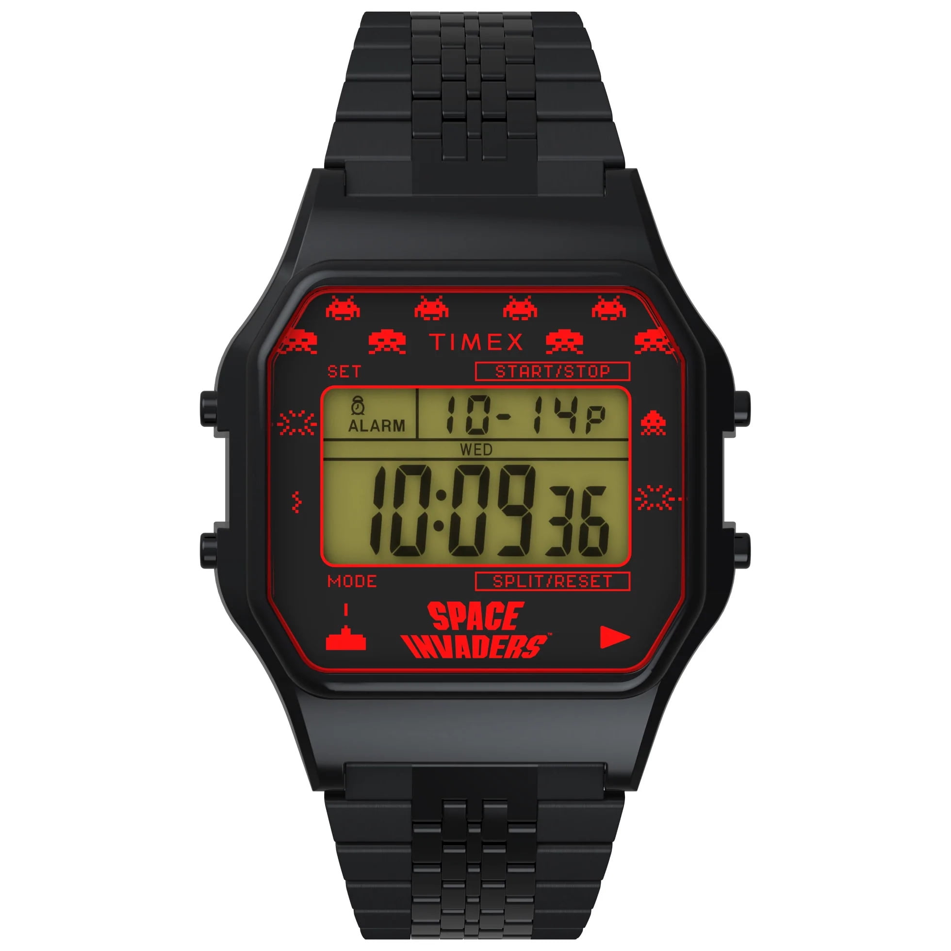 Timex T80 x Space Invaders 34mm Black SS - Walmart.com