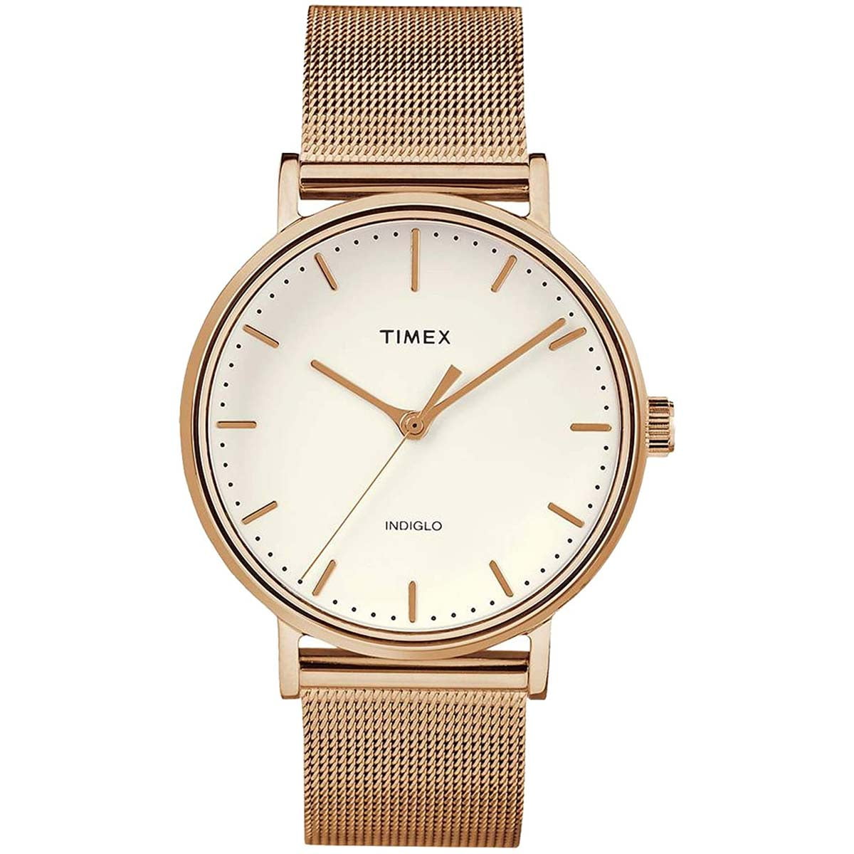 Timex TW2R26400VQ Women's Fairfield Cream Dial Mesh Bracelet Watch ...