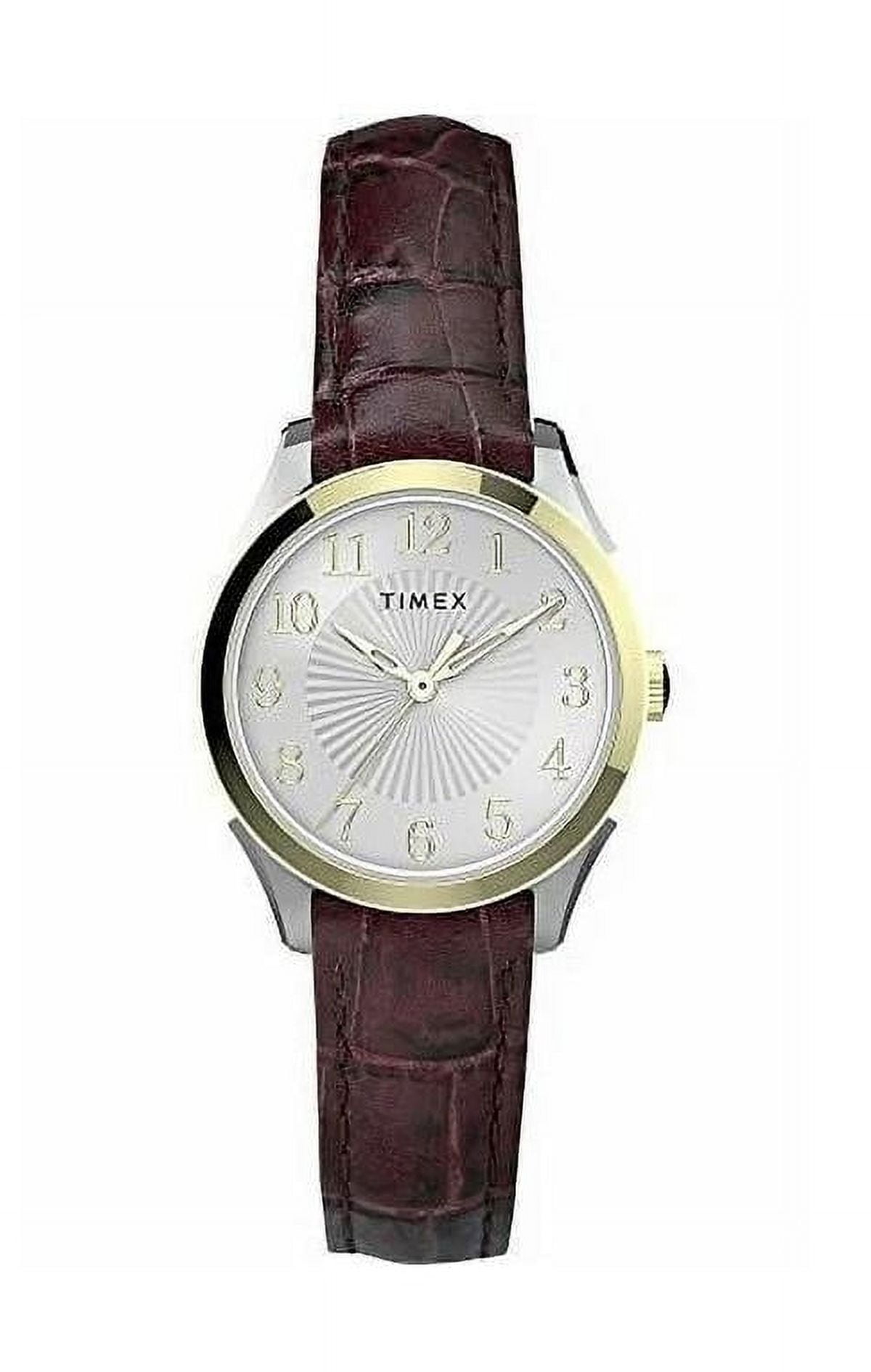 Timex TW2U68100 Briarwood 28mm Analog Quartz Leather Strap Women's ...