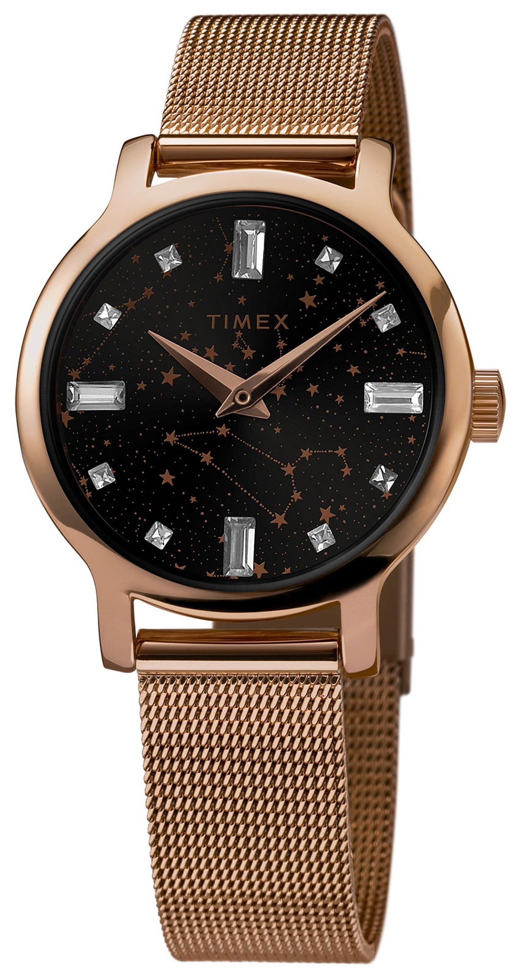Timex TW2V52100 Transcend Celestial Women's Analog Watch Rose Gold-Tone ...