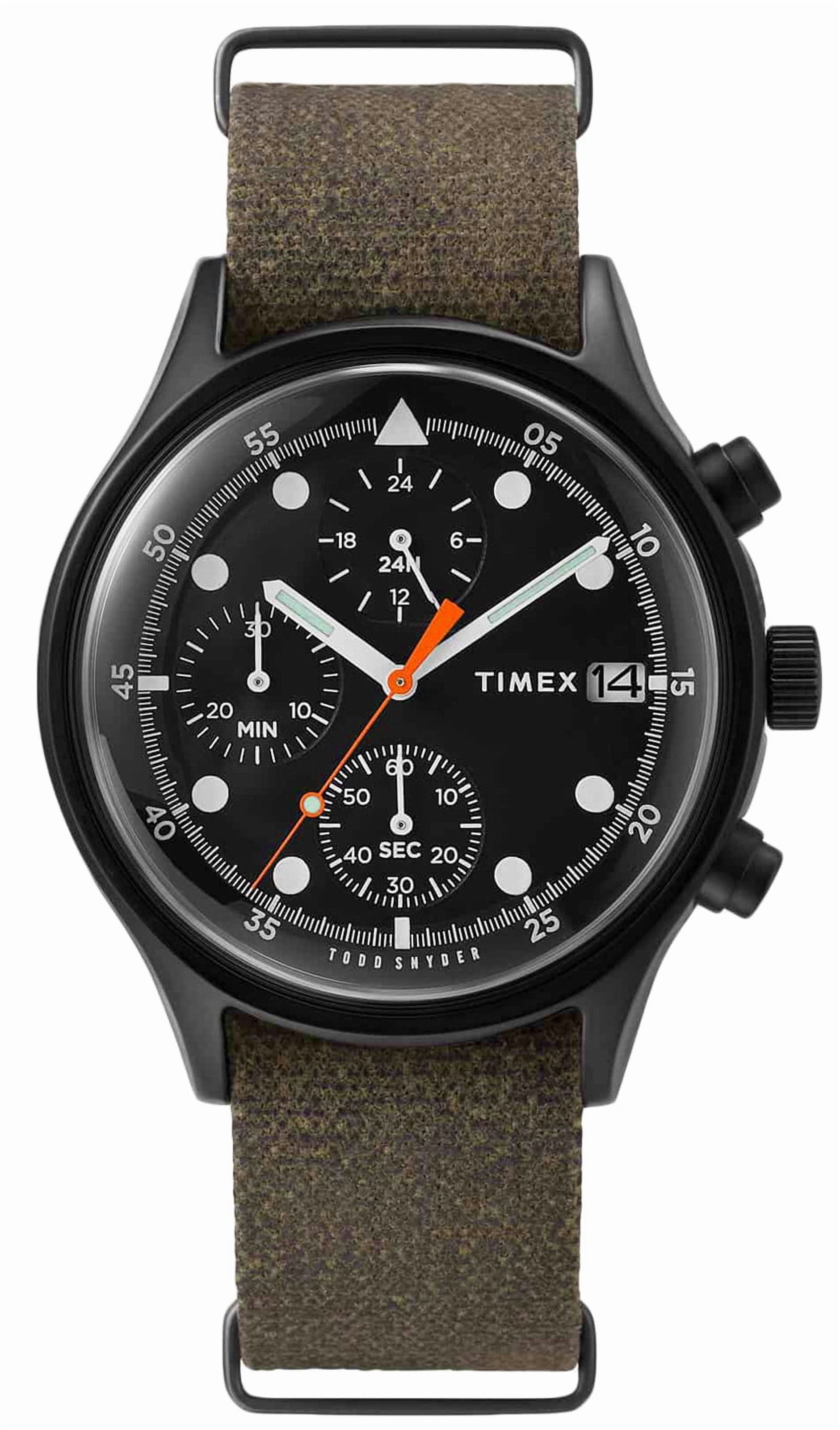Timex TW2V63500 Timex X Todd Snyder MK1 Men's 42mm Black Dial Watch ...