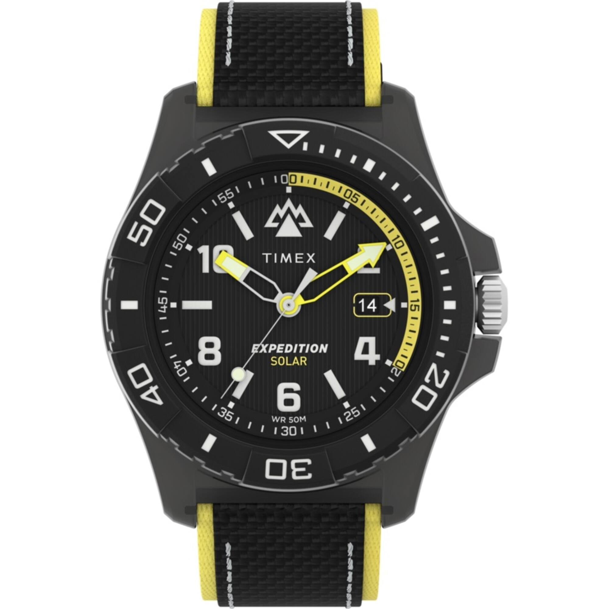 Timex TW2V66200JR Men's Expedition Black and Yellow Strap Watch ...