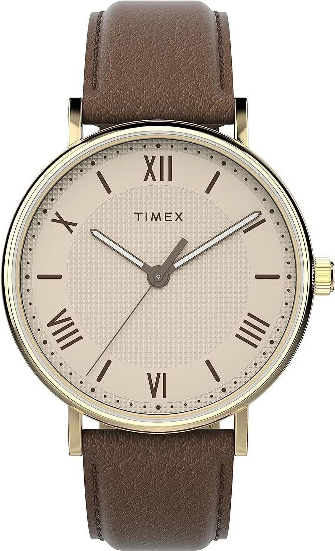 Timex TW2V91300 Men's Southview Brown Leather Strap Watch - Walmart.com
