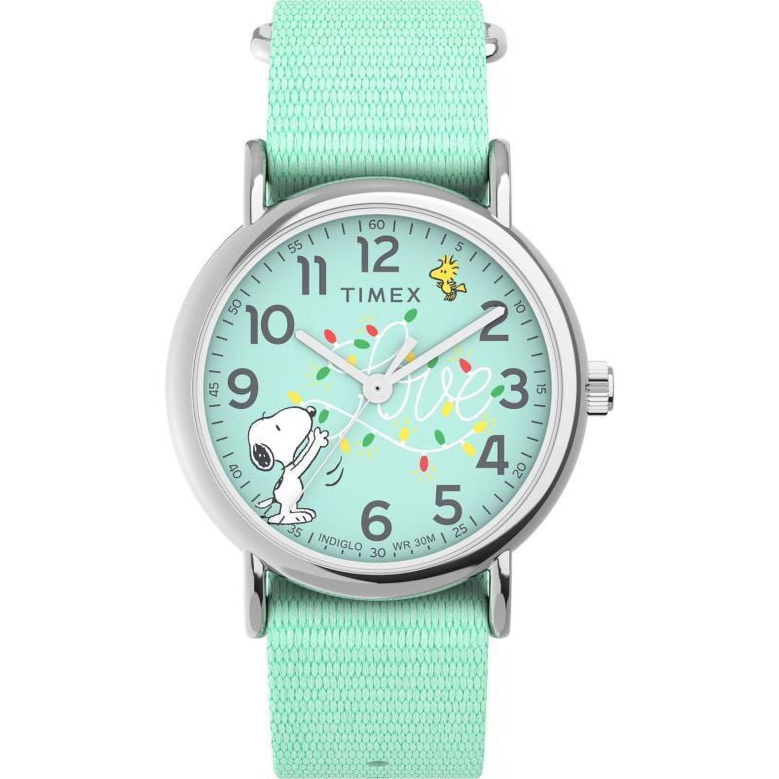 Timex TW2W24500 Weekender x Peanuts 38mm Fabric Strap Watch - Walmart.com