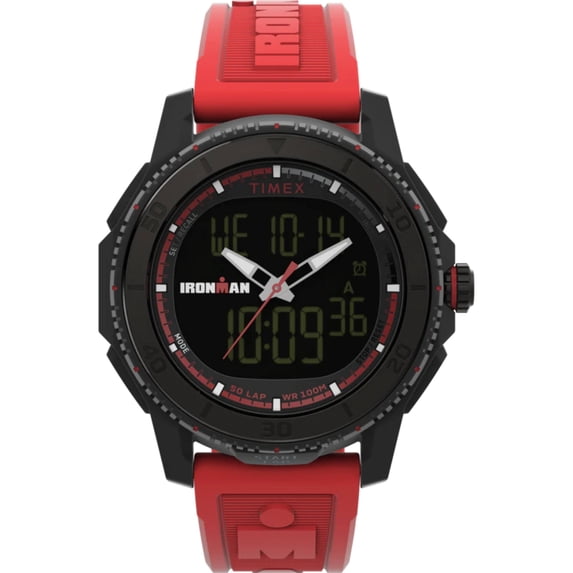 Timex TW2W53700 Men's Ironman Adrenaline Red Strap Ana-Digi Watch ...