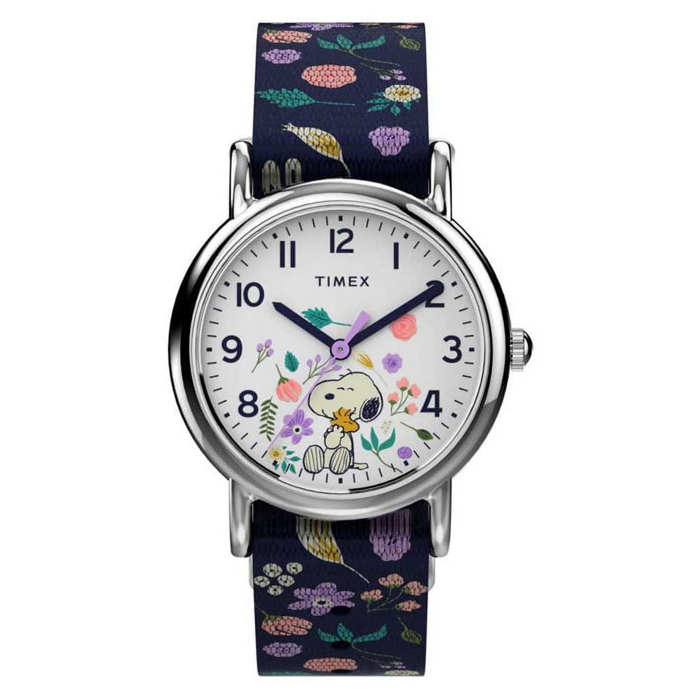 Timex Weekender X Peanuts Snoopy Floral Watch with INDIGLO Light-Up ...