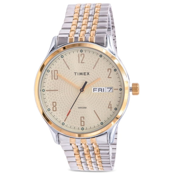 Timex Men's Two-Tone Watch TW2T47700, Stainless Steel, Quartz, Day/Date ...