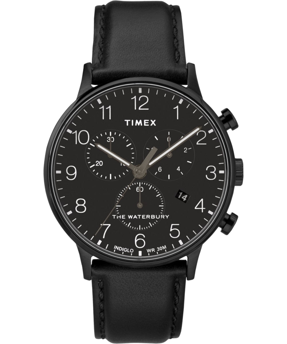 Timex Waterbury Classic Chronograph Leather Mens Watch - Walmart.com