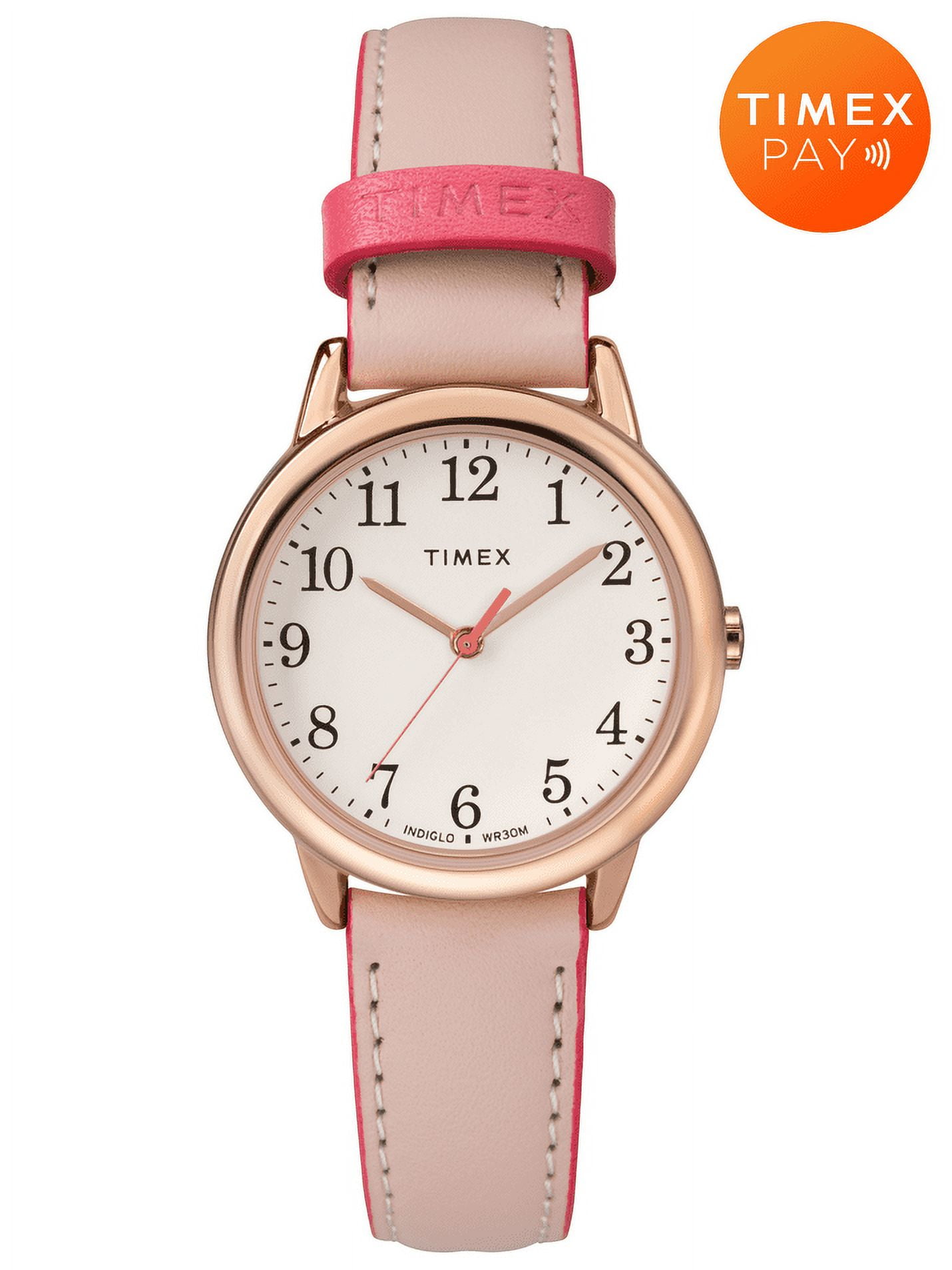 Timex Women's Easy Reader 30mm Color Pop with Timex Pay Contactless ...
