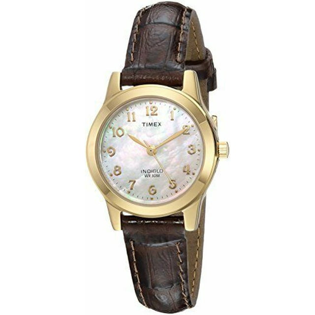 Timex Women's Essex Avenue Watch, Brown Croco Leather Strap, Water ...