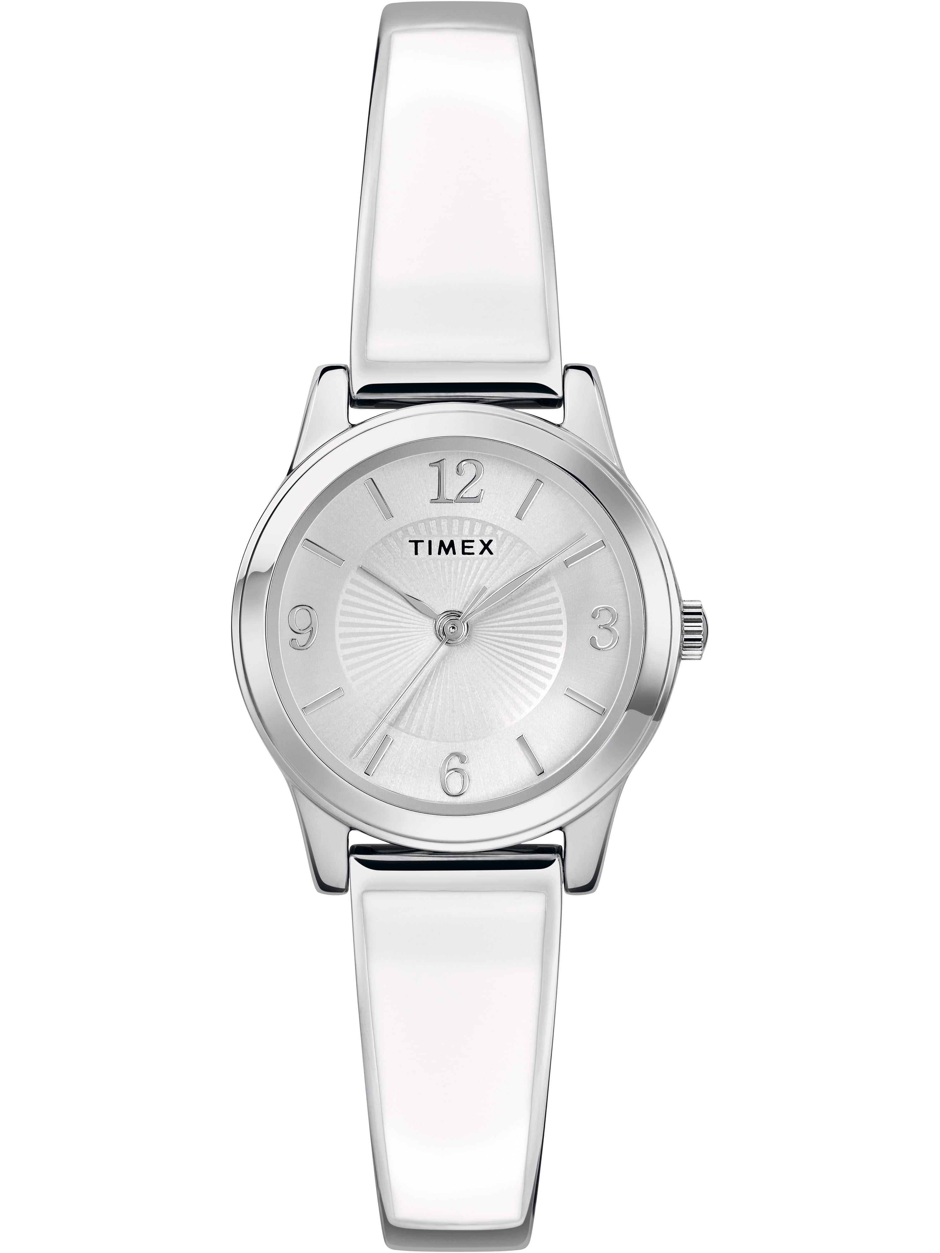 Timex Women's Stretch Bangle 25mm White/Silver Stainless Steel ...