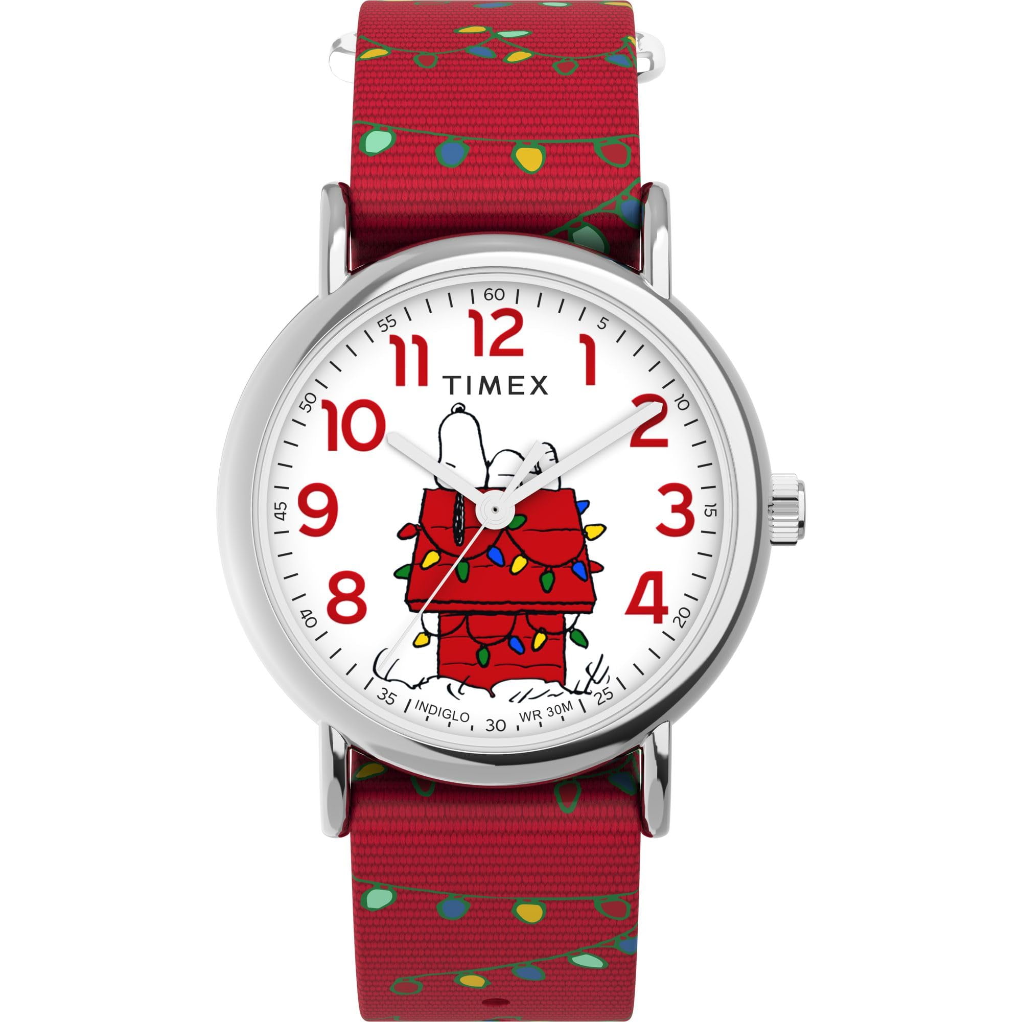 Timex Women's Weekender x Peanuts Holiday 38mm Watch - Red Strap White ...