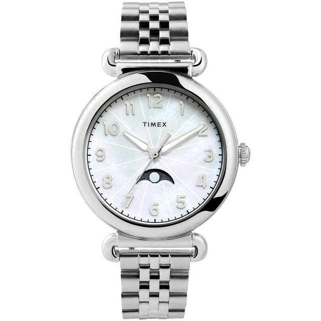 Timex Womens Model 23 38mm Silver-tone Case MOP Dial Bracelet - Walmart.com