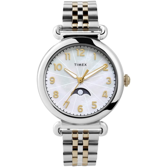 Timex Womens Model 23 38mm Two-tone Case MOP Dial Bracelet - Walmart.com
