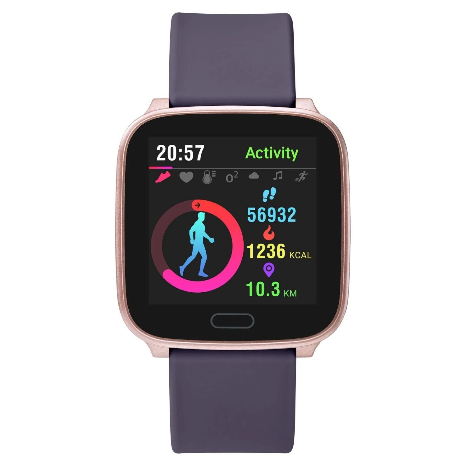 Timex iConnect Active Square Smartwatch for Men, Silicone Strap ...