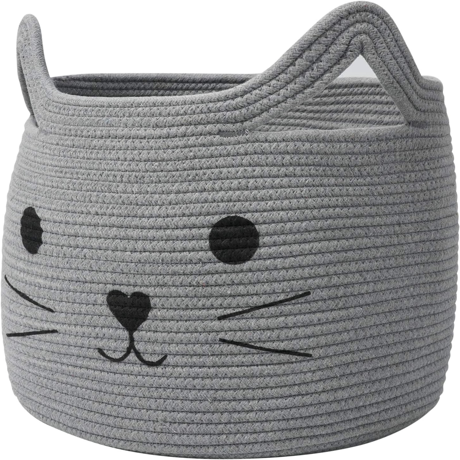 Timeyard Animal Baskets Large Woven Rope, Cat Design Storage Organizer ...