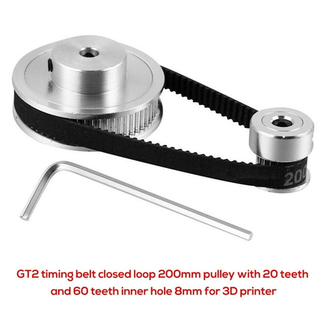 Timing Belt Closed Loop 200mm Pulley 20 Teeth And 60 Teeth Inner Hole ...