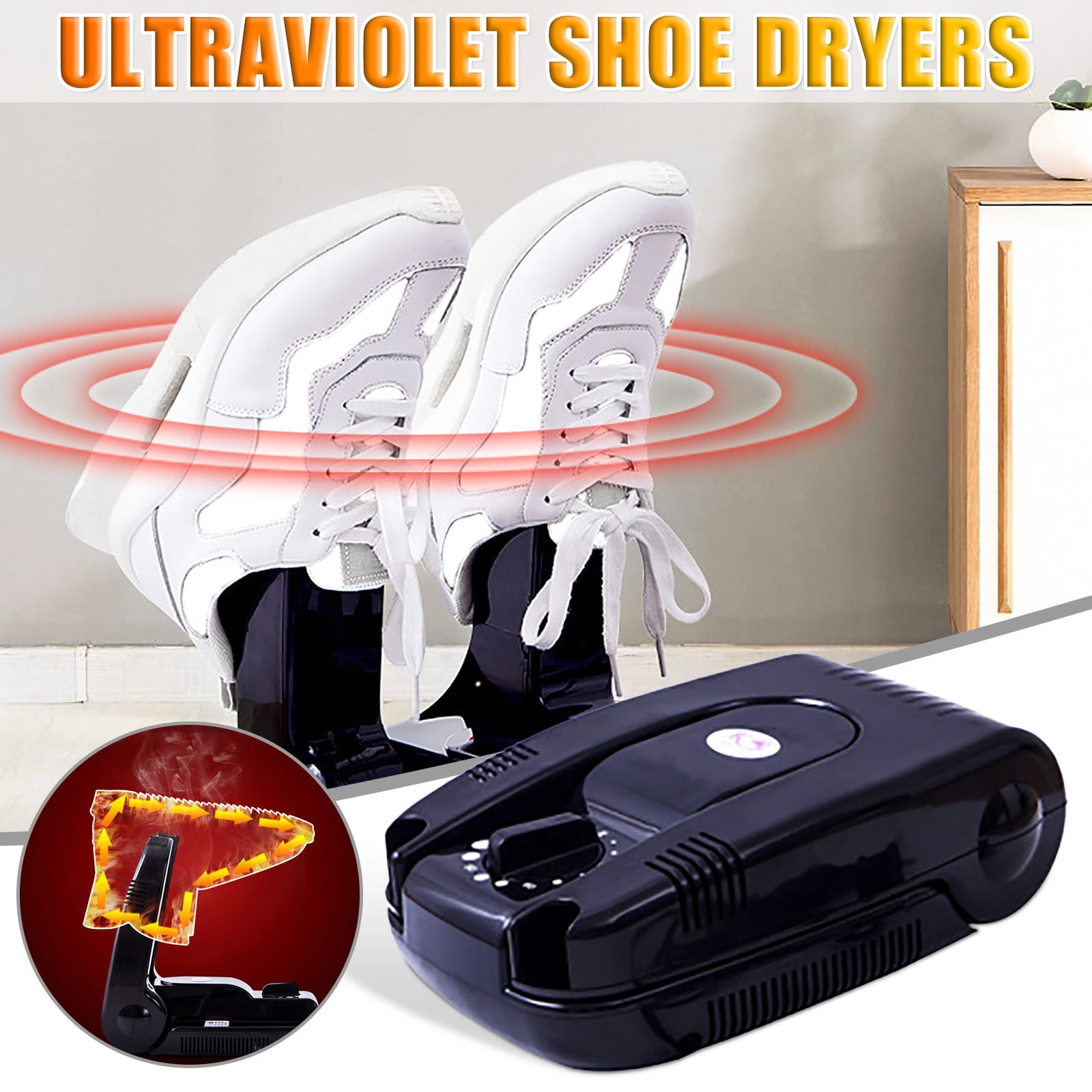 Boot Heat Electric Powered Deodorizer Warmer - Timing UV Shoe Dryer ...
