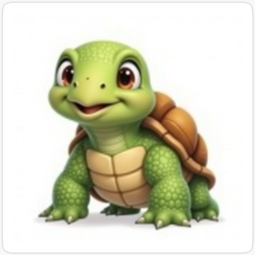 Timmy The Turtle Adorable Cartoon Reptile Sticker Phone Decal Water ...