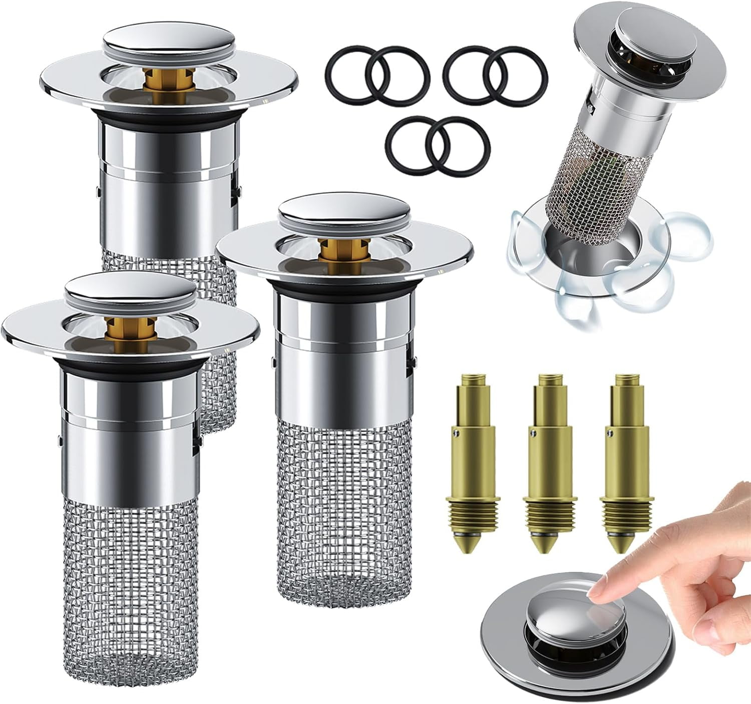 Timnamy Drain Filter, Timnamy Sink Drains, 2025 New Pop Up Sink Drain ...