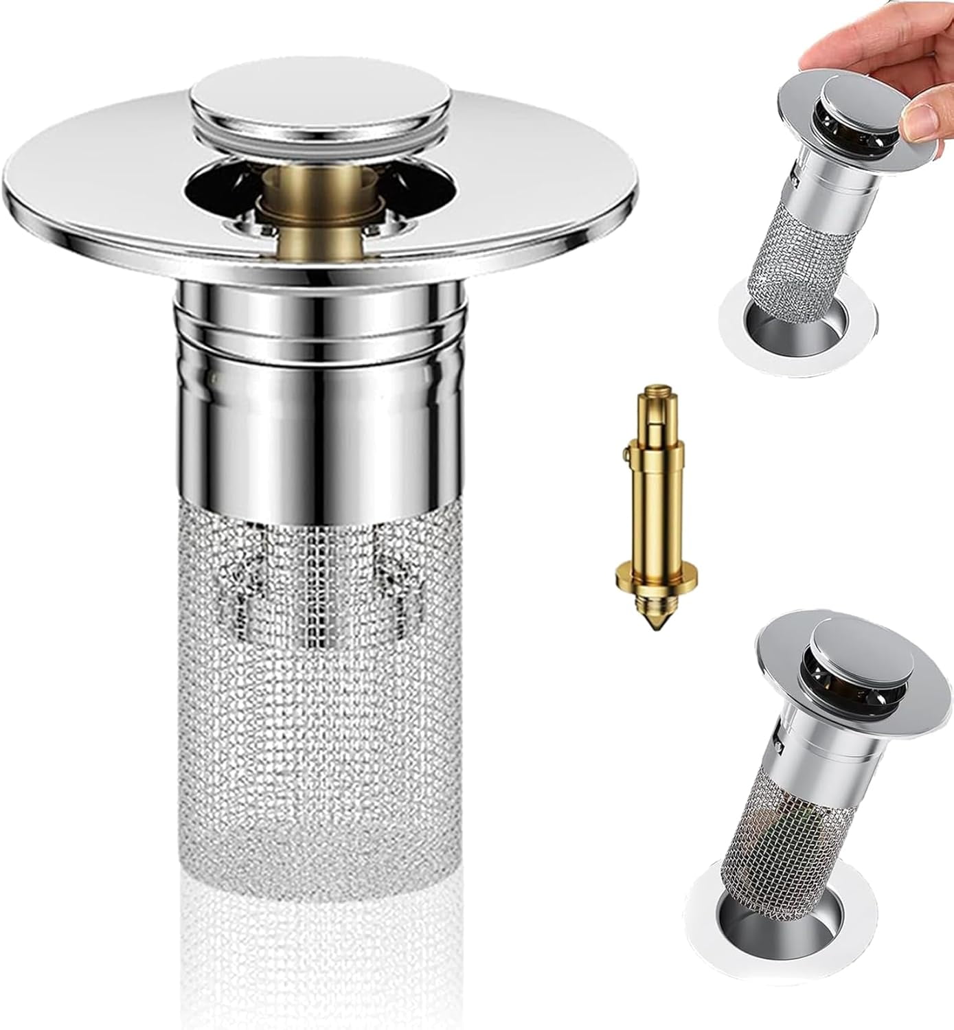 Timnamy Drain, Timnamy Sink Strainer, Universal Stainless Steel Drain ...