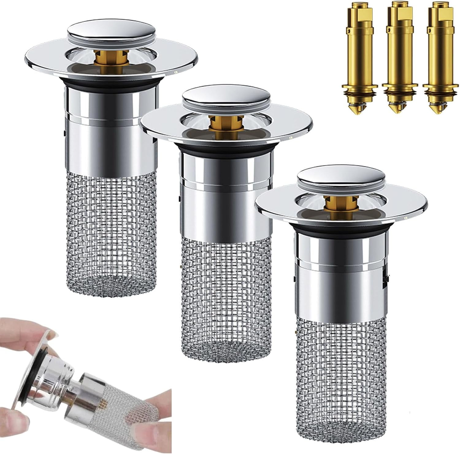 Timnamy Drain, Timnamy Sink Strainer, Universal Stainless Steel Drain ...