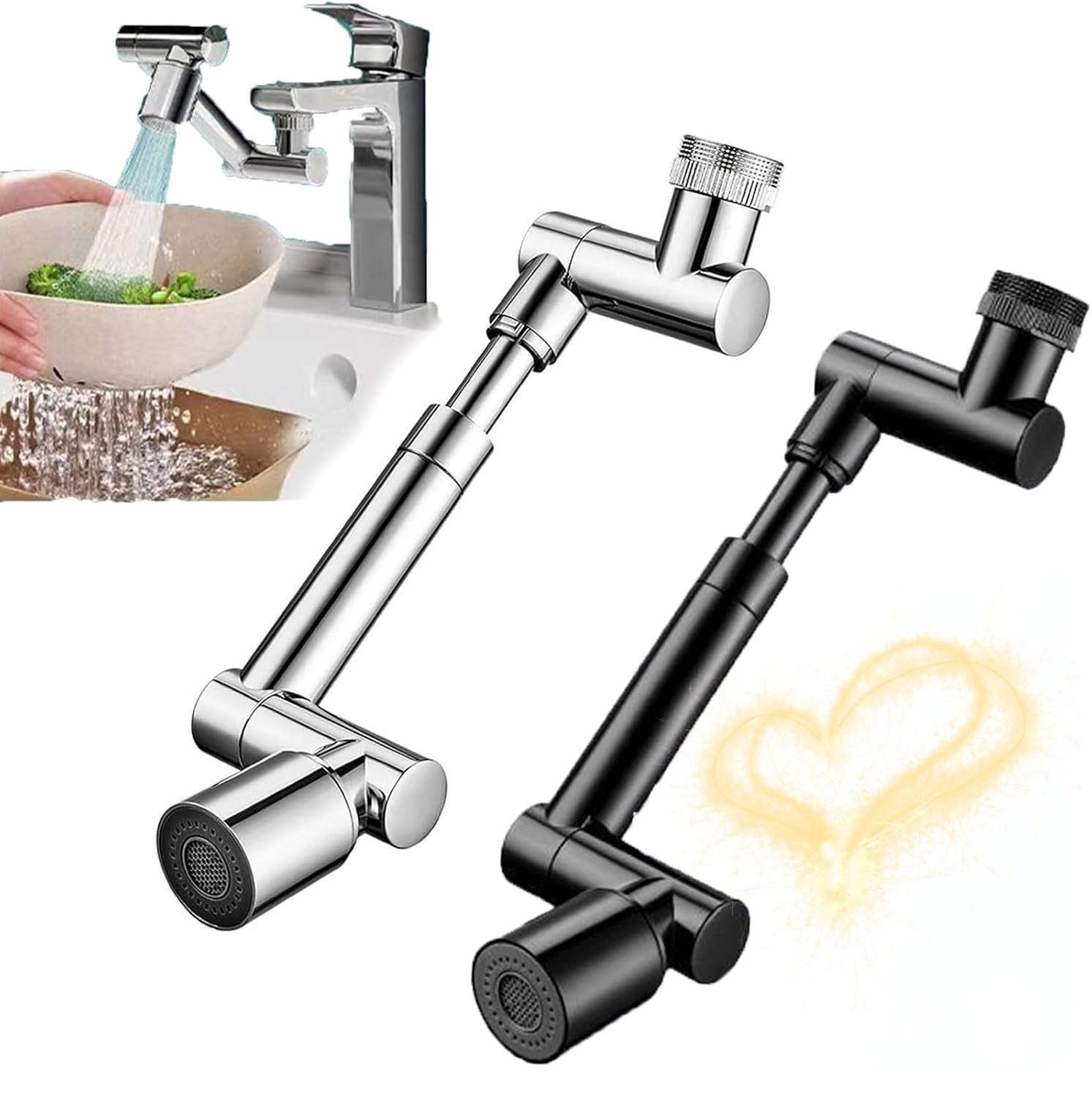 Timnamy Faucet Attachment, Rotating Faucet, Rotating Faucet Extender ...