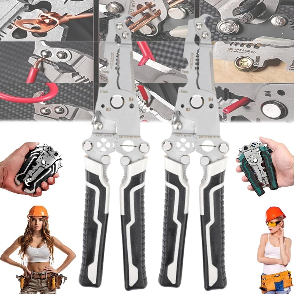 Timnamy Wire Stripper, 18-in-1 Multifunctional Folding Pliers, 2025 ...