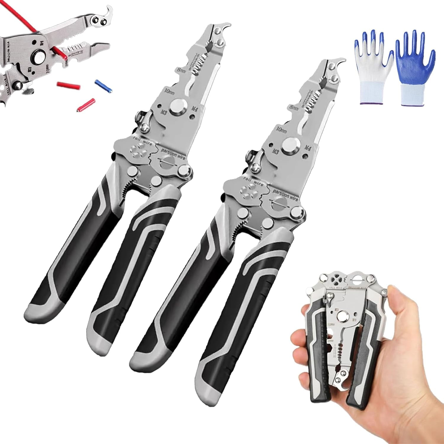 Timnamy Wire Stripper - Timnamy Multifunctional Folding Wire Strippers ...