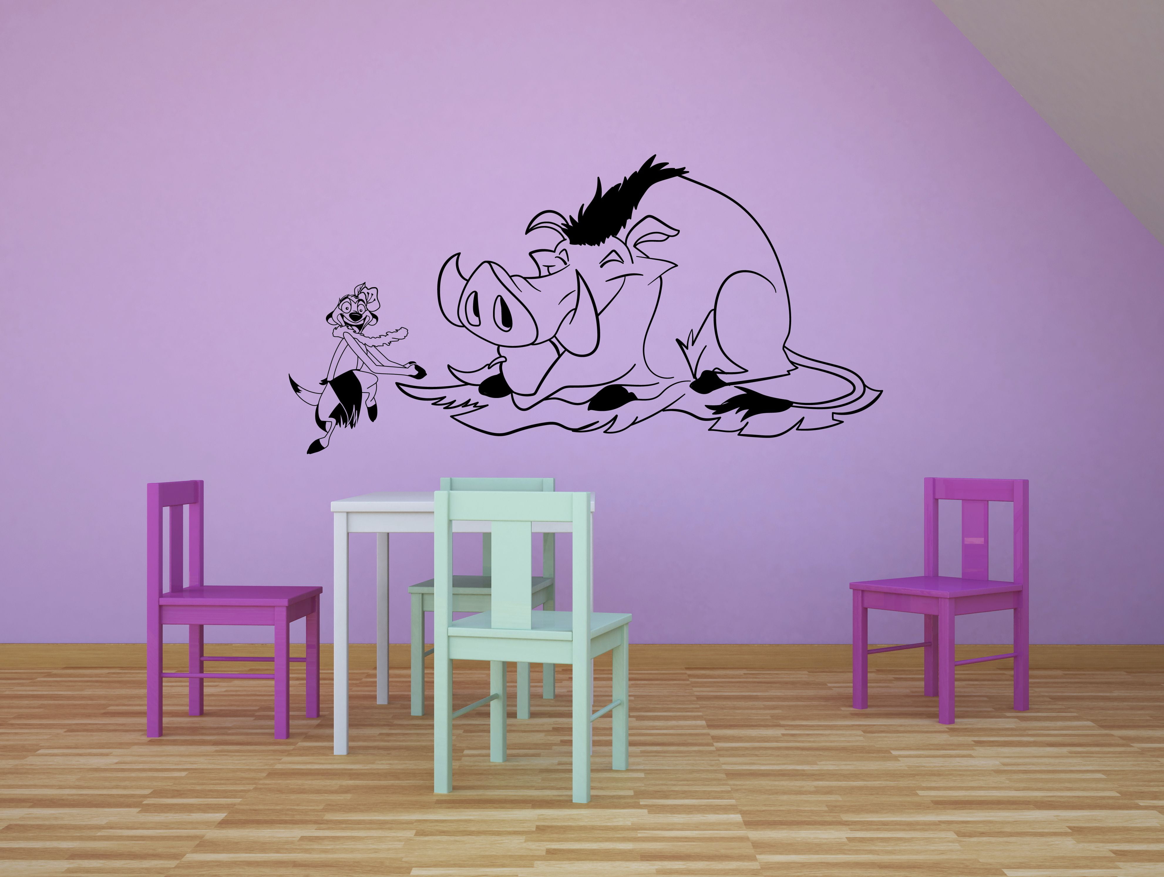 Timon and Pumbaa The Lion King Wall Decals For Kids Rooms Decor Lions ...