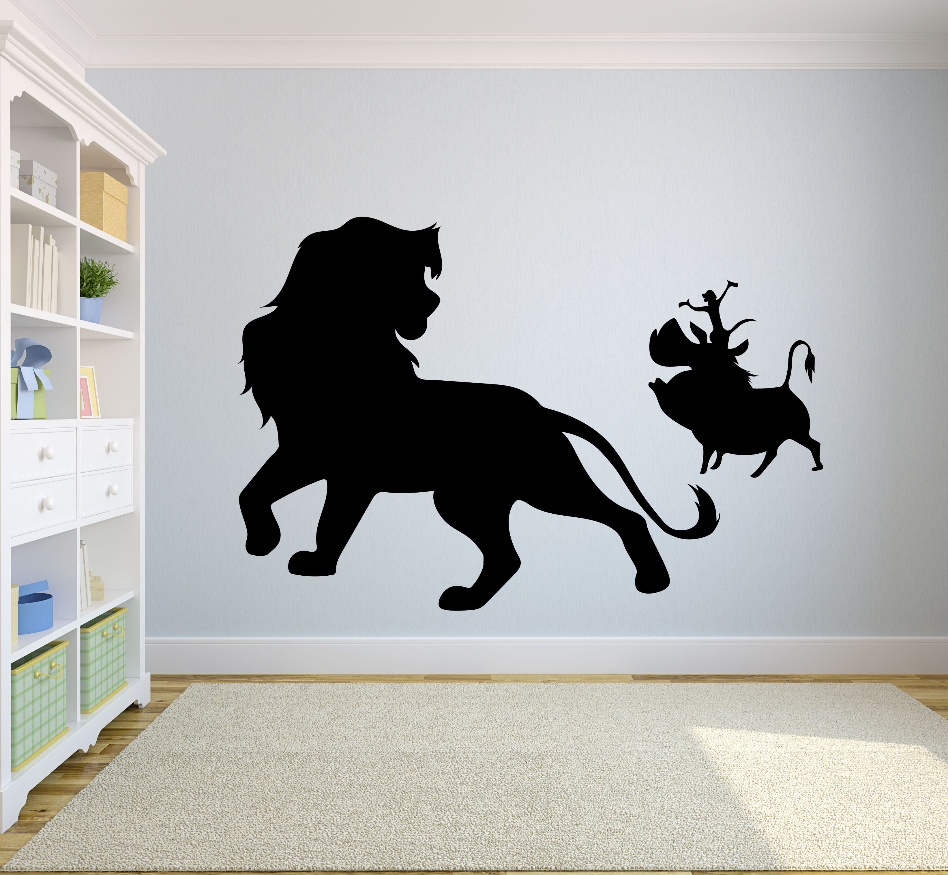 Timon and Pumbaa Mufasa The Lion King Wall Decals For Kids Rooms Decor ...