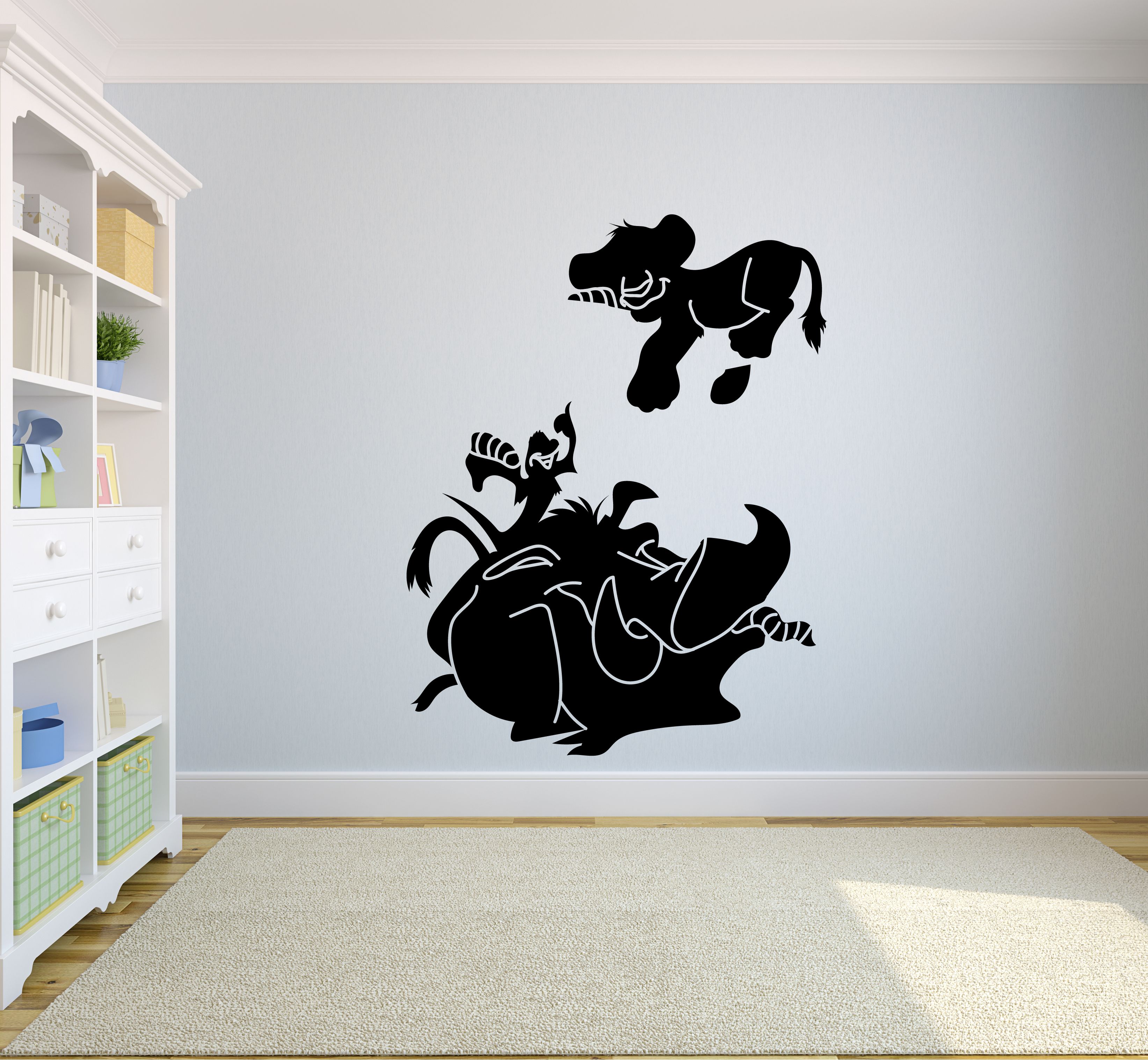 Timon and Pumbaa Simba The Lion King Wall Decals For Kids Rooms Decor ...