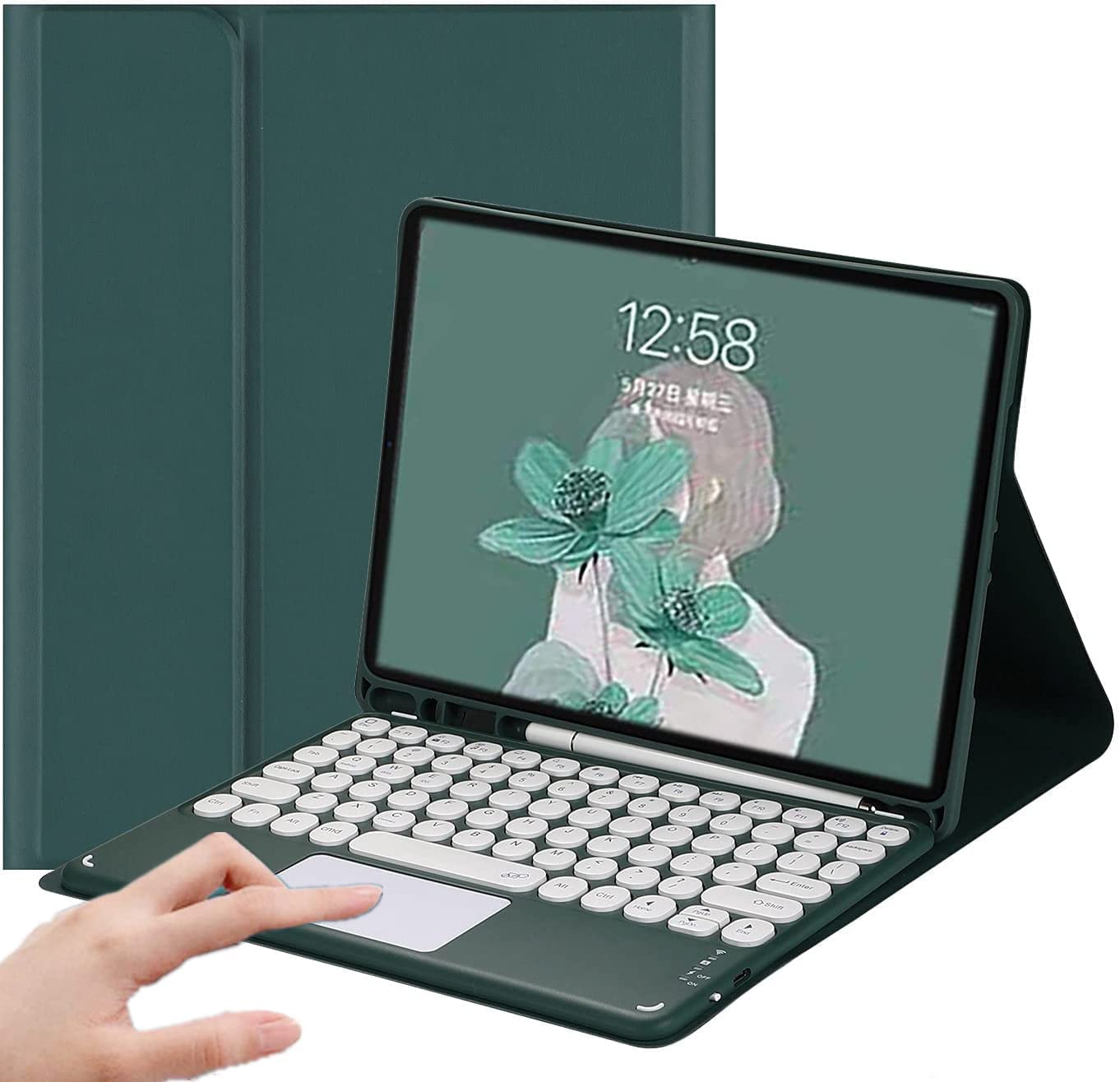 Timoom Keyboard Case for iPad Air 5 2022/iPad Air 4 2020-Touchpad ...
