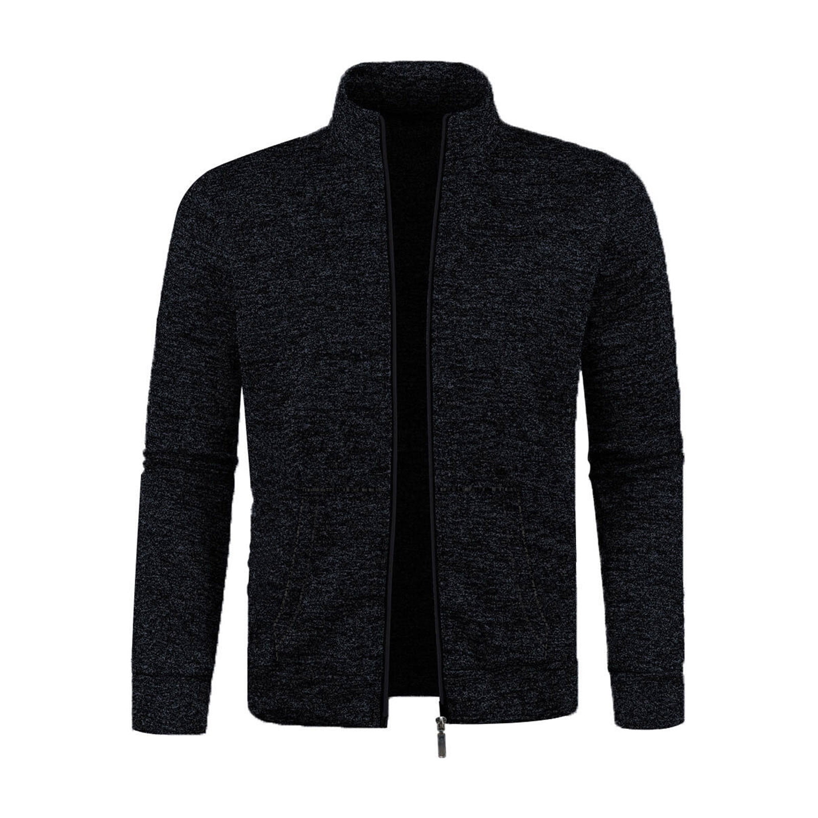Timoontee Men's Warm Coat Casual Comfy Stand Collar Jacket Outdoor ...