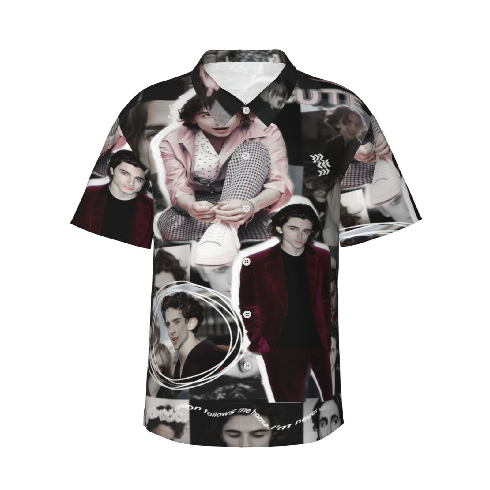 Timothee Chala-me Hawaiian Shirt for Men Cartoon Printed Beach Shirts ...