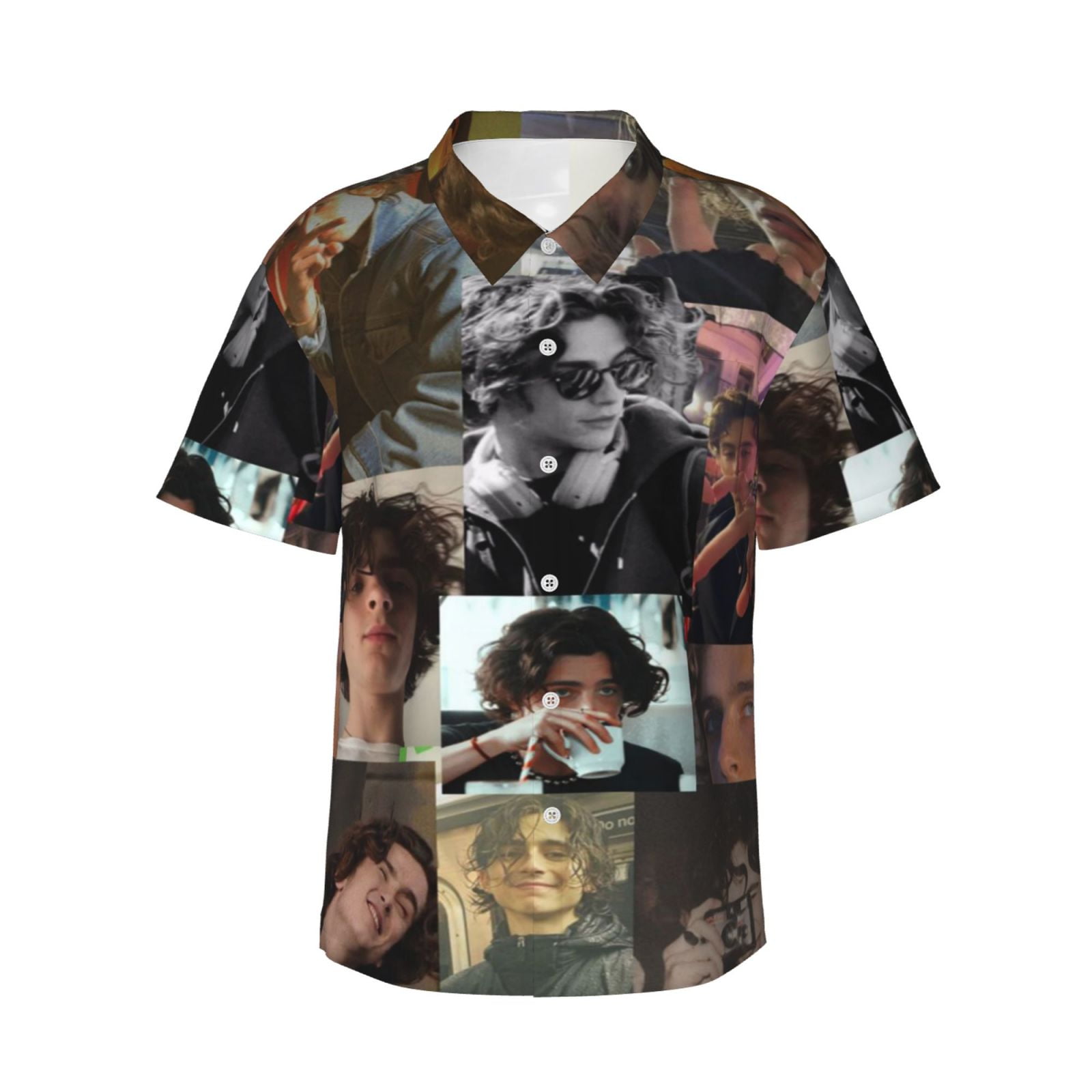 Timothee Chala-me Hawaiian Shirt for Men Cartoon Printed Beach Shirts ...
