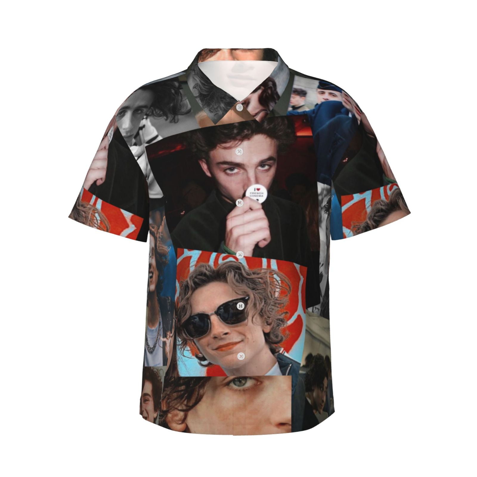 Timothee Chala-me Hawaiian Shirt for Men Cartoon Printed Beach Shirts ...
