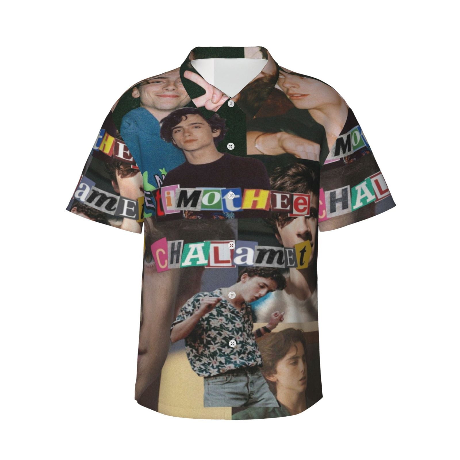 Timothee Chala-me Hawaiian Shirt for Men Cartoon Printed Beach Shirts ...