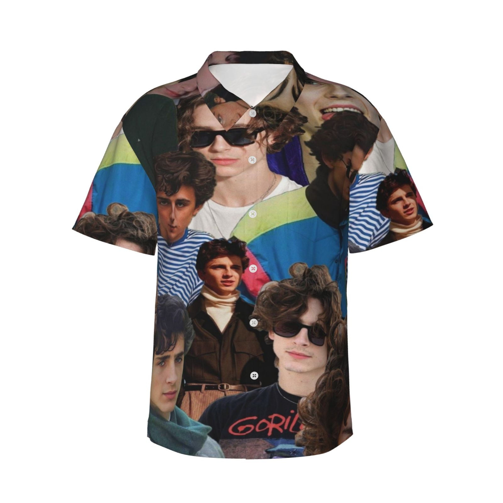 Timothee Chala-me Hawaiian Shirt for Men Cartoon Printed Beach Shirts ...