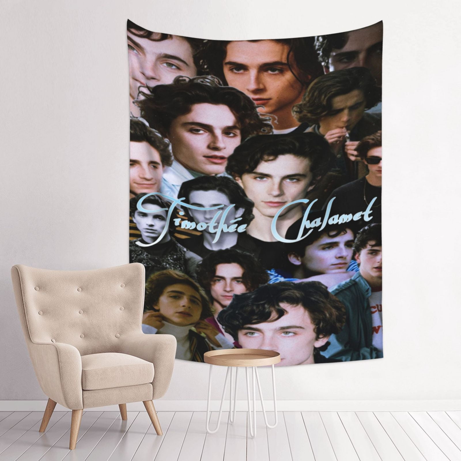 Timothee Chalamet Wall Art Cartoon Tapestry Hanging In Bedroom Living ...