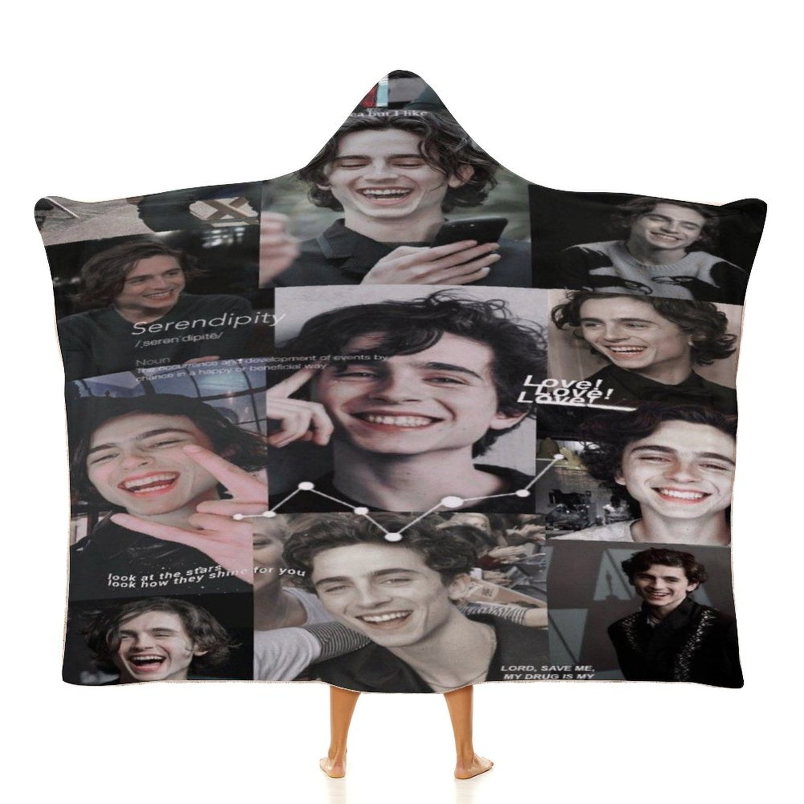 Timothee Chala-me Wearable Blanket Hoodie Throw Blanket Robe Cloak ...