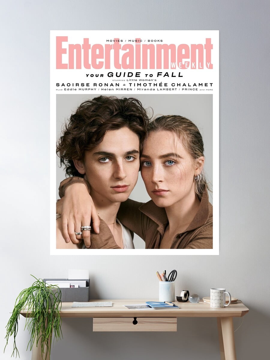 Timothee Chalamet X Saoirse Ronan Magazine Poster Wall Art, Modern Wall ...