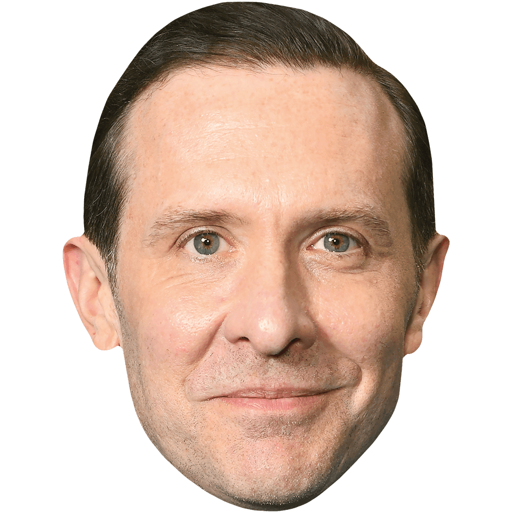 Timothy Downie (Smile) Celebrity Mask, Flat Card Face, Fancy Dress Mask ...