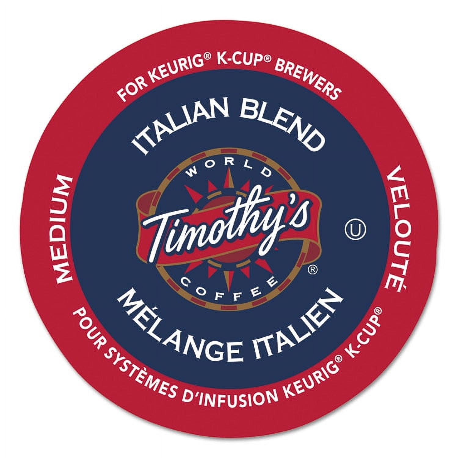 Timothy's World Coffee Italian Blend Coffee K-Cups, 24/Box -GMT1102 ...