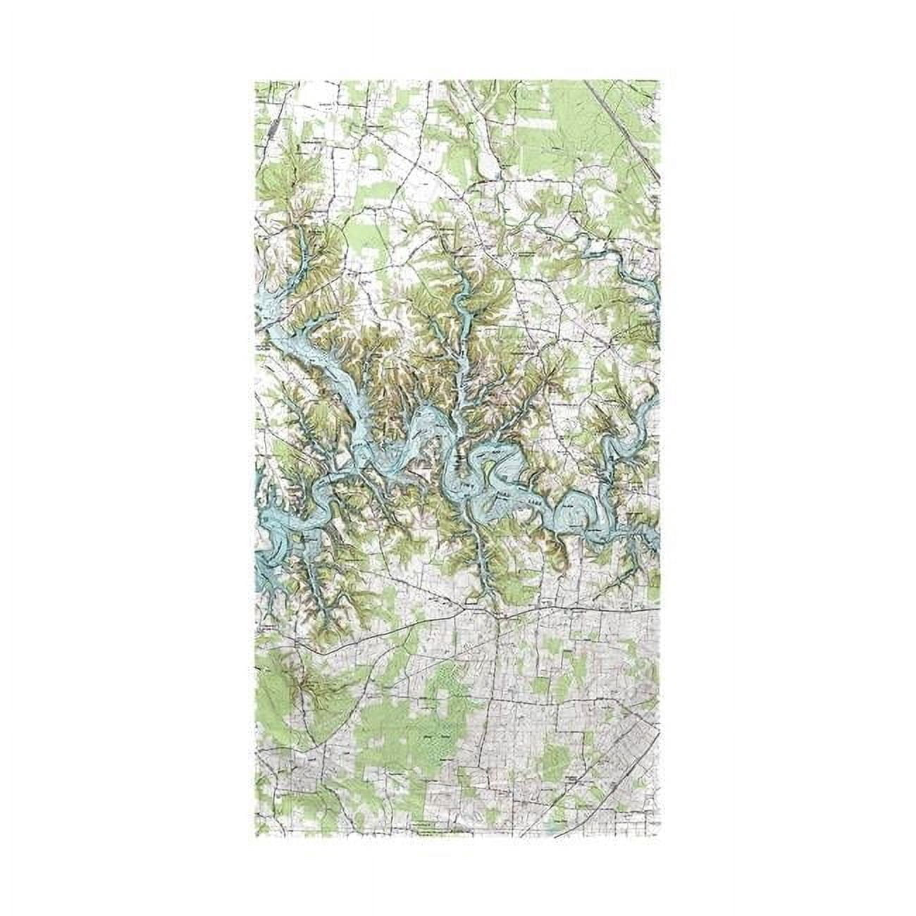Tims Ford Lake, TN Nautical Map Beach Towel - Walmart.com
