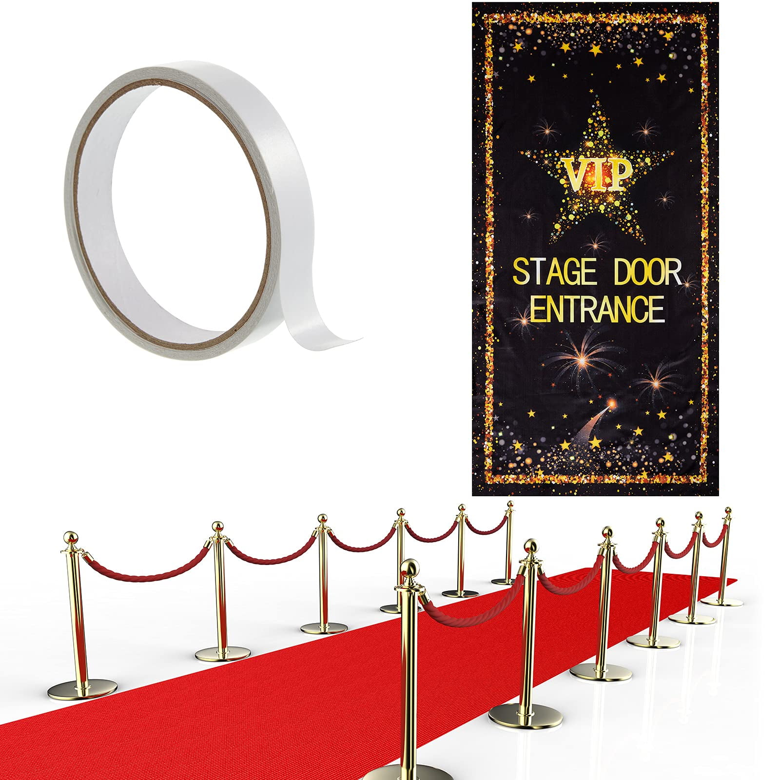 Timtin Red Carpet Runner OIF8 2.6 x 15 ft Slip Red Aisle Runner VIP ...