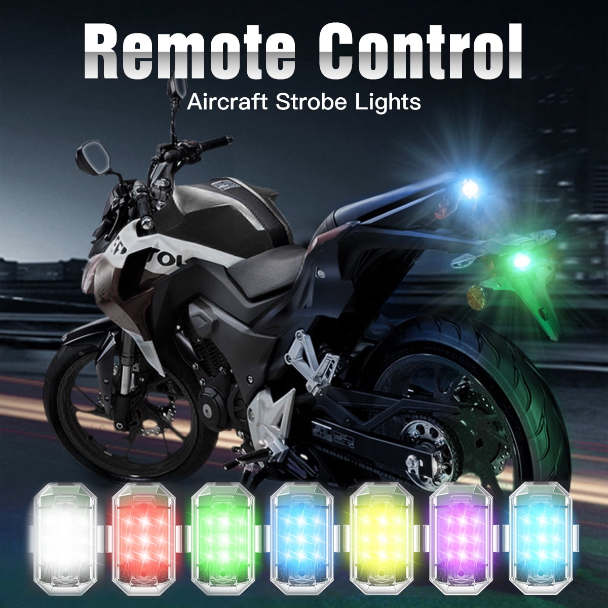 Timy High Brightness Wireless LED Strobe Light 7 Colors Aircraft Anti-Collision Lights USB ...