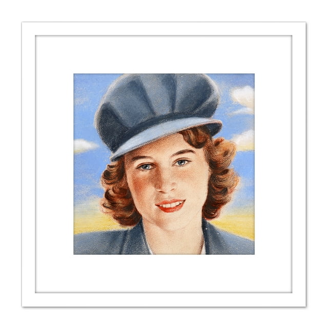 Timym Portrait Princess Elizabeth England Painting 8X8 Inch Square ...