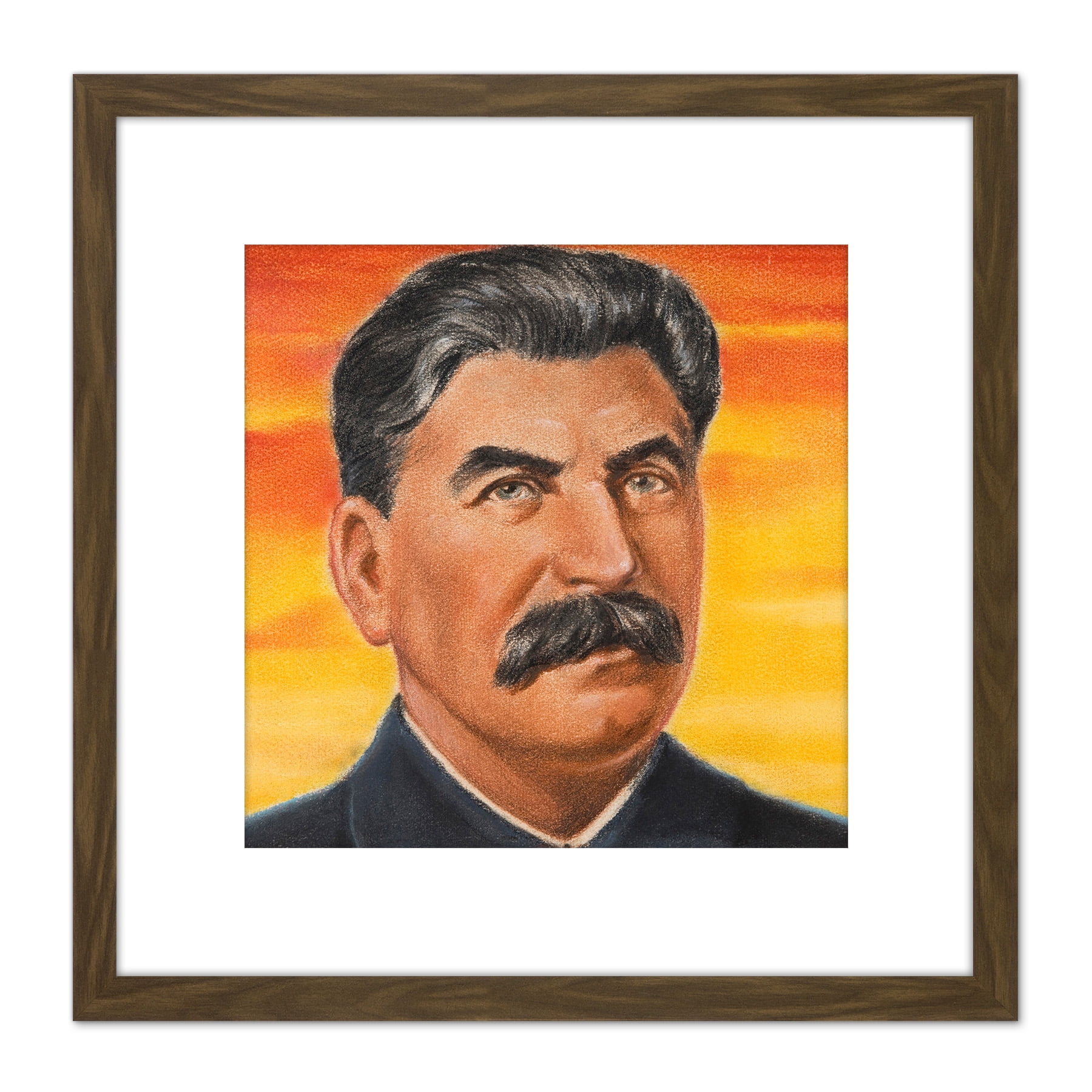 Timym Portrait USSR Marshal Joseph Stalin Painting 8X8 Inch Square ...